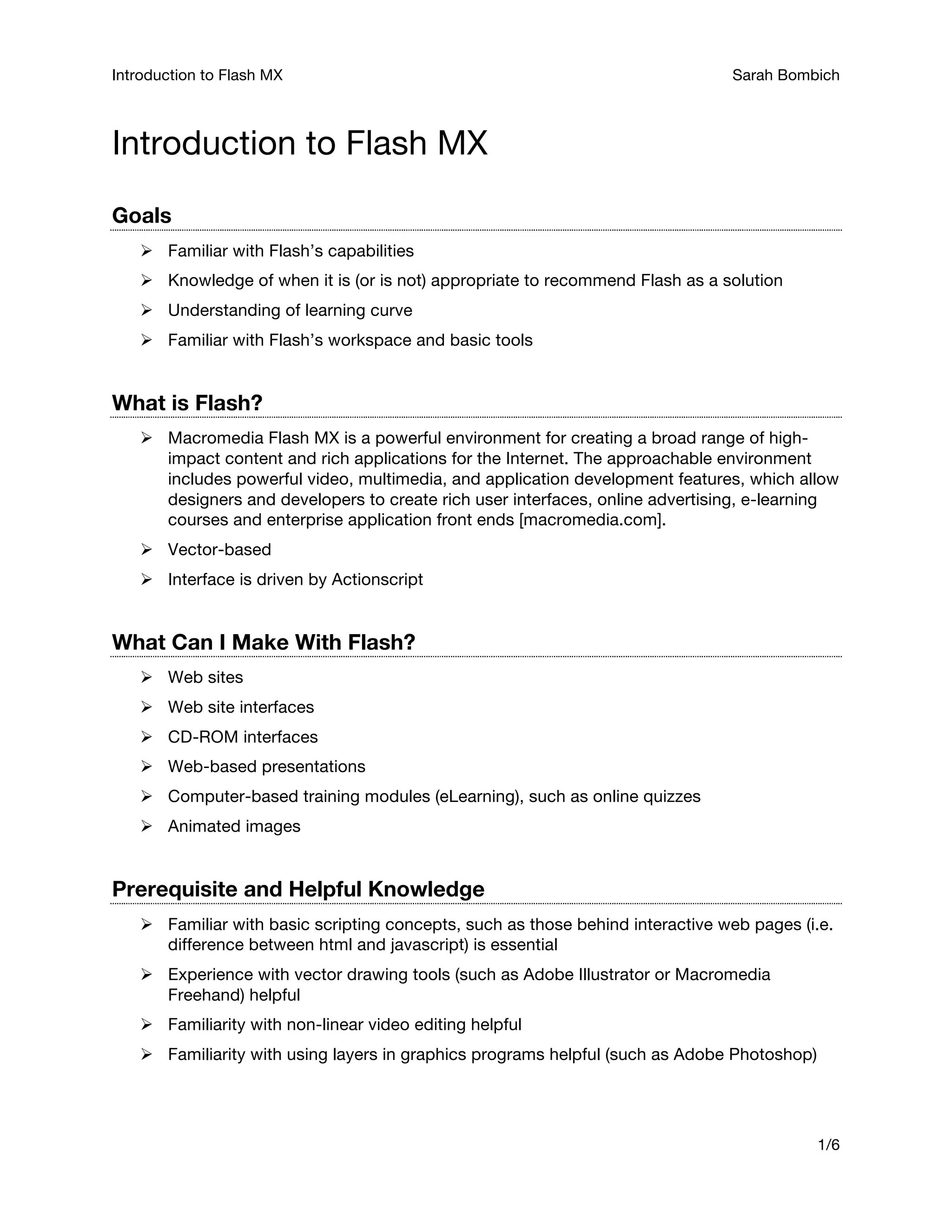 Introduction to Flash | PDF