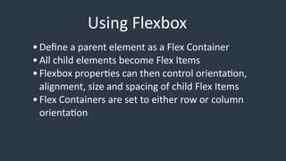 Intro to Flexbox with Real Word Examples | PPT