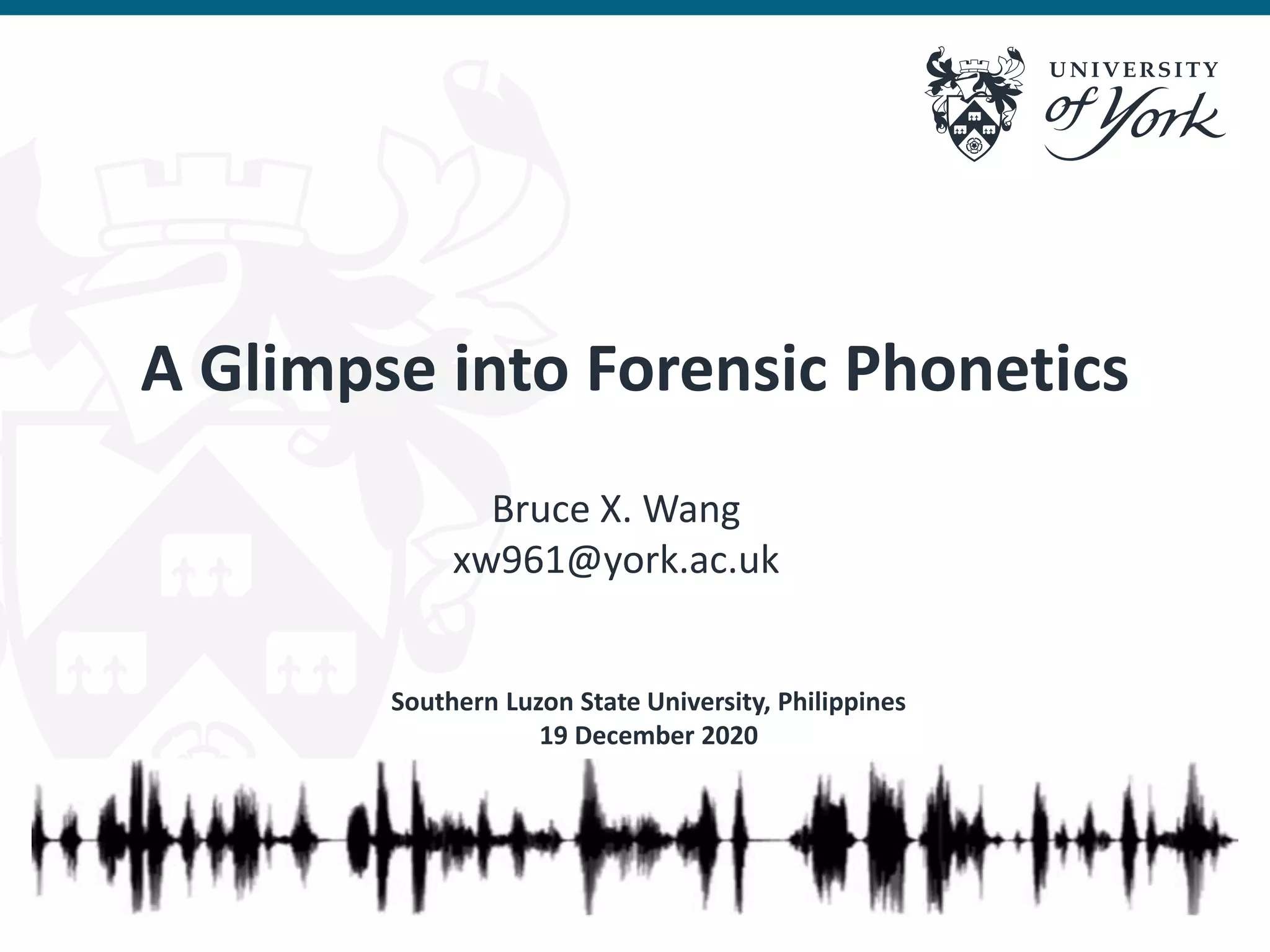 Intro to forensic phonetics | PPTX | Science