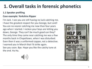 Intro to forensic phonetics | PPTX | Science