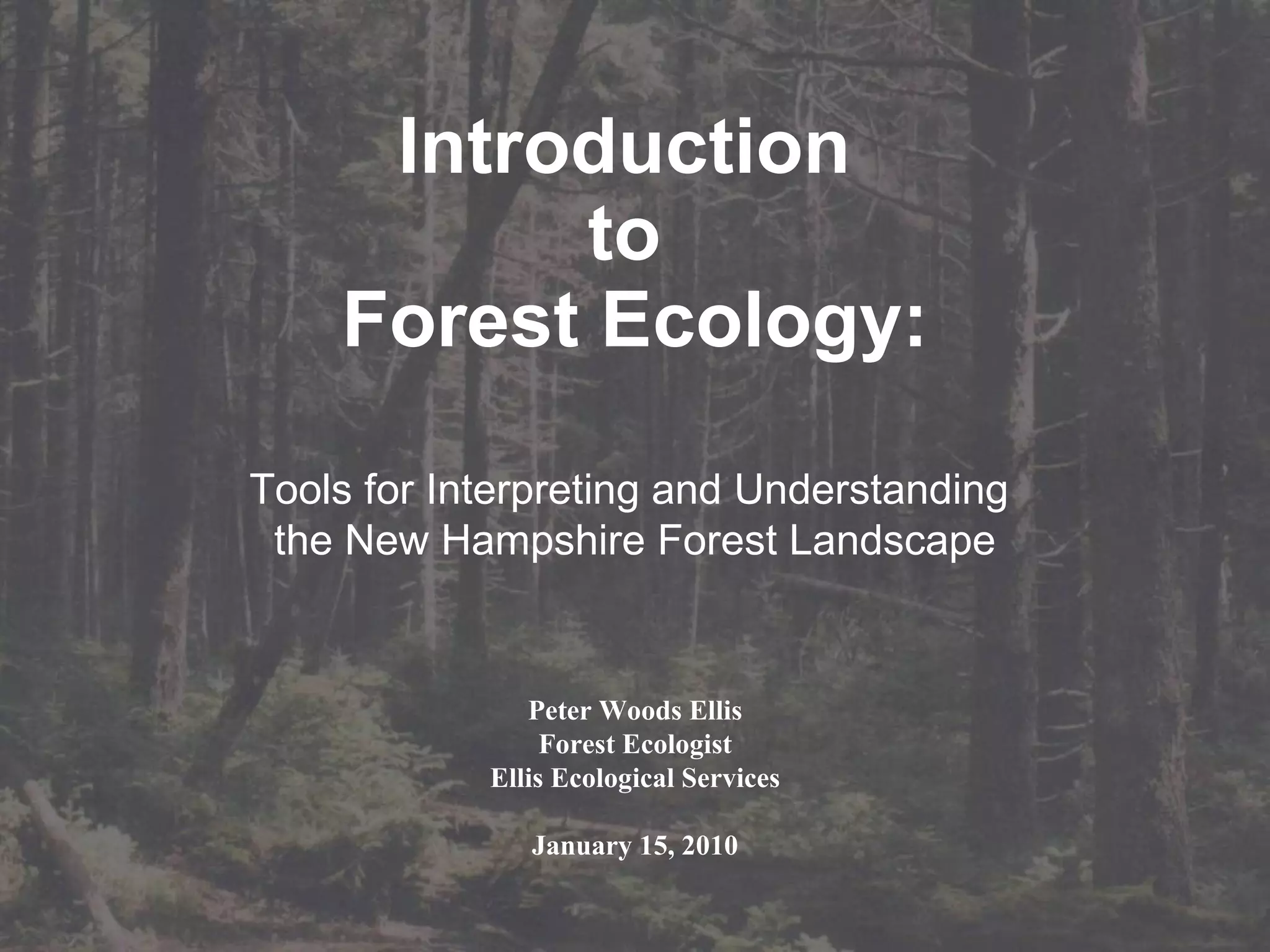 Intro To Forest Ecology | PPT