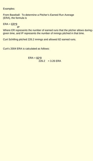 Intro To Formula Project | PDF