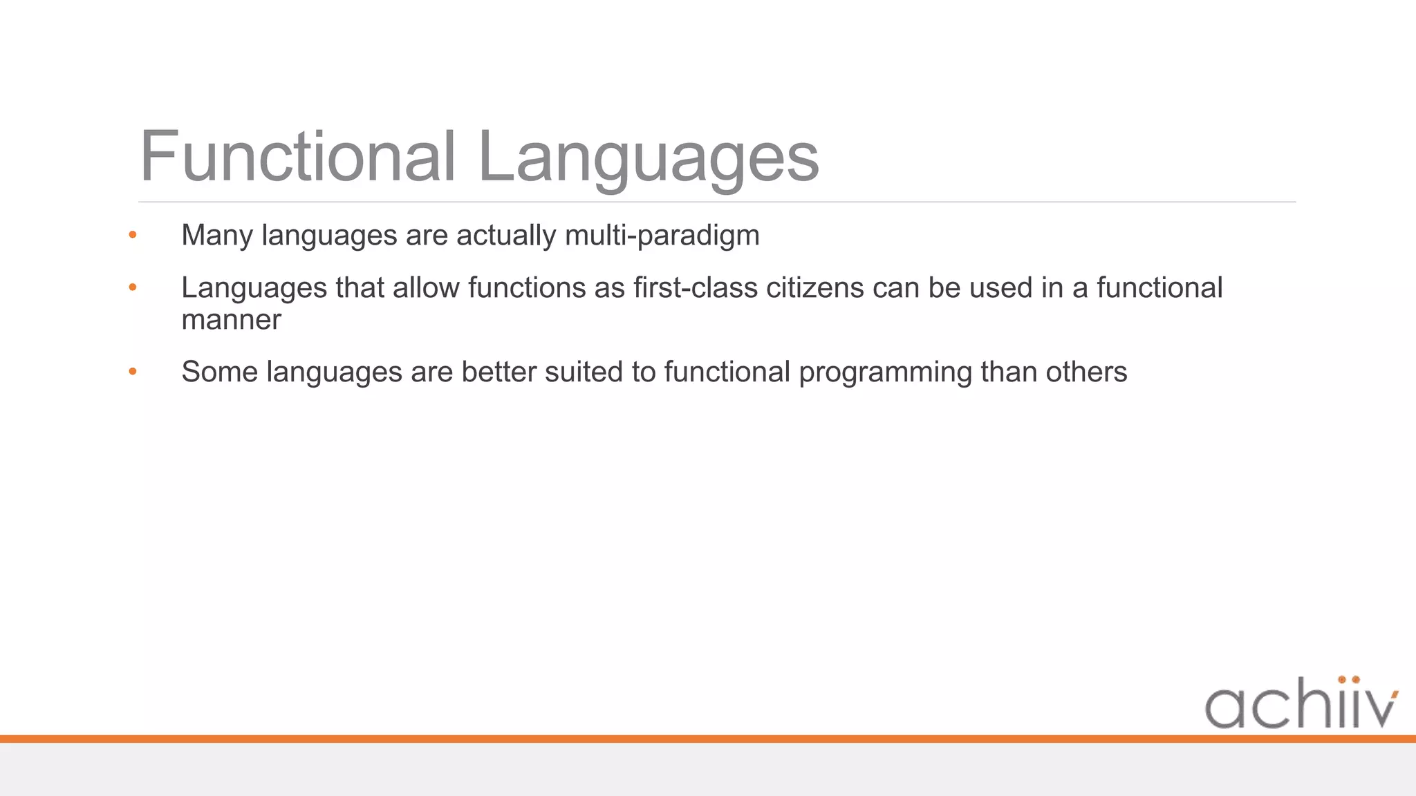 Introduction To Functional Programming Ppt