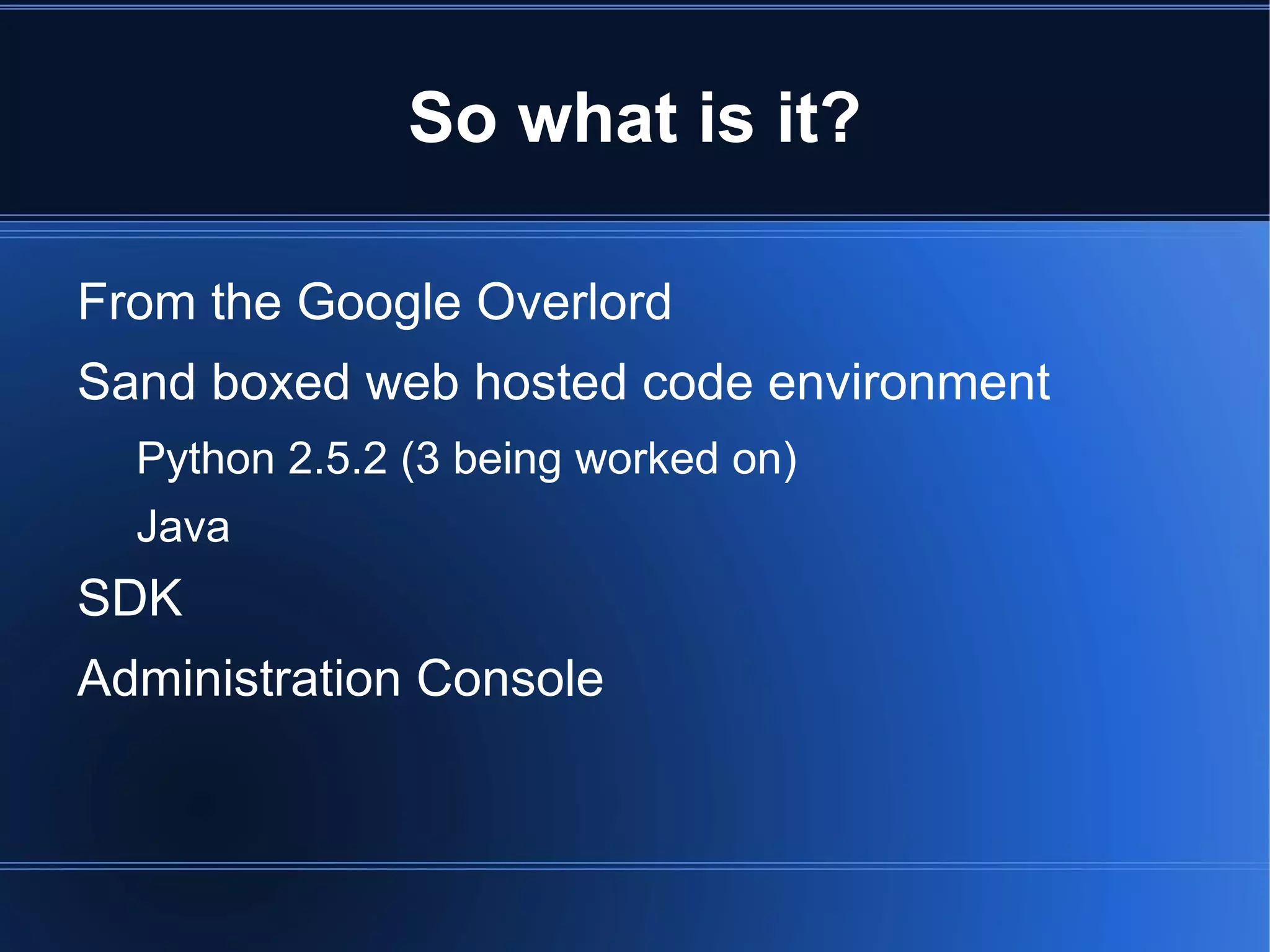 Intro To Google App Engine | ODP