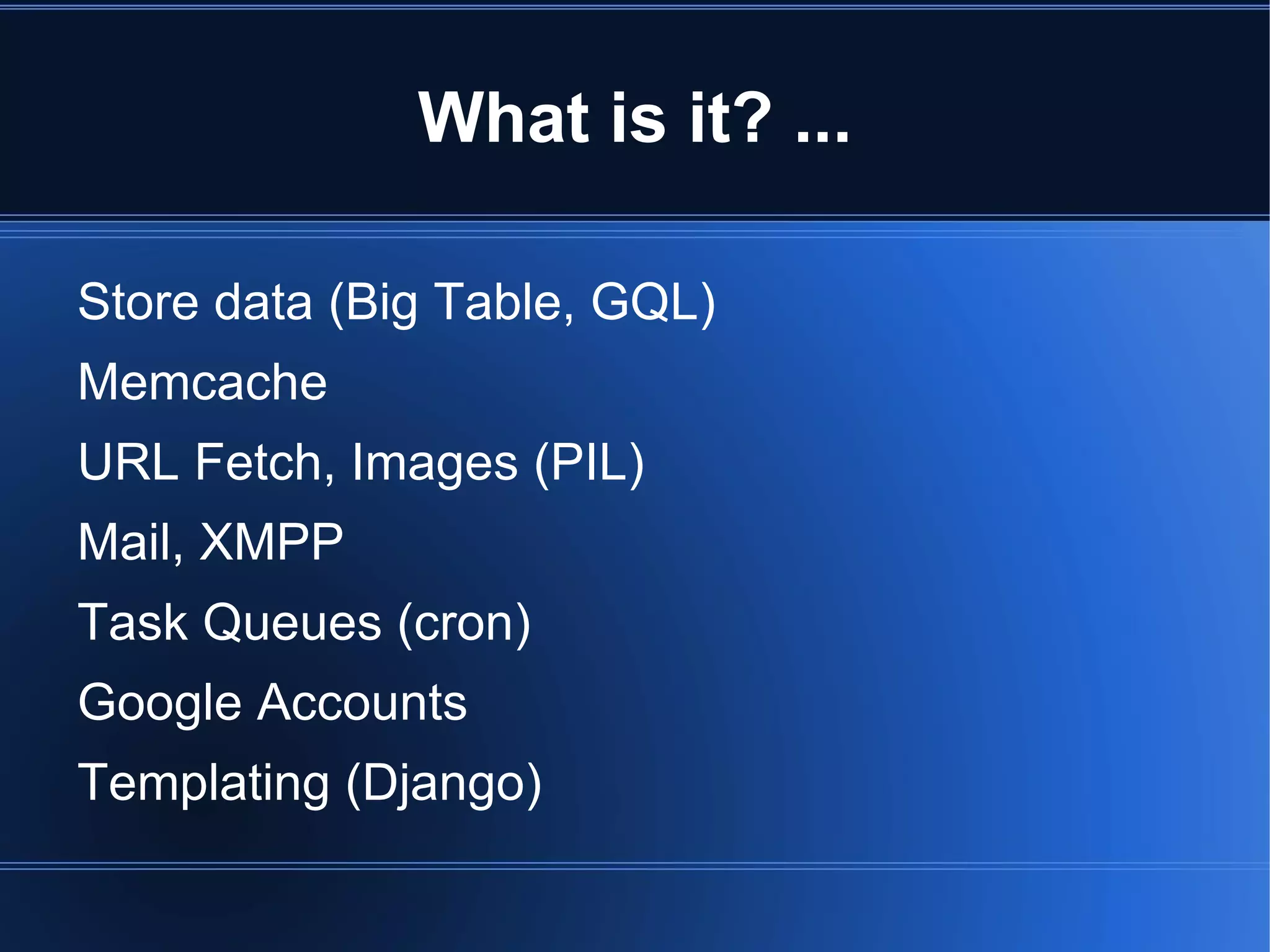 Intro To Google App Engine | ODP