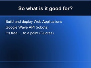 Intro To Google App Engine | ODP