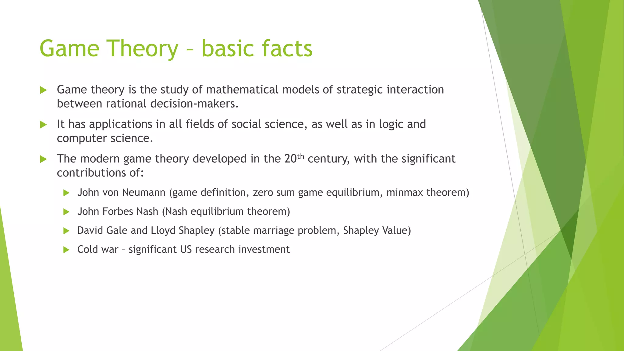 Intro to game theory | PPT