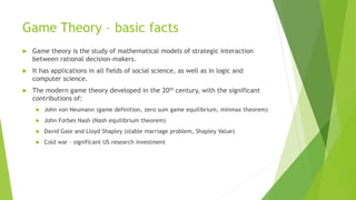Intro to game theory | PPT