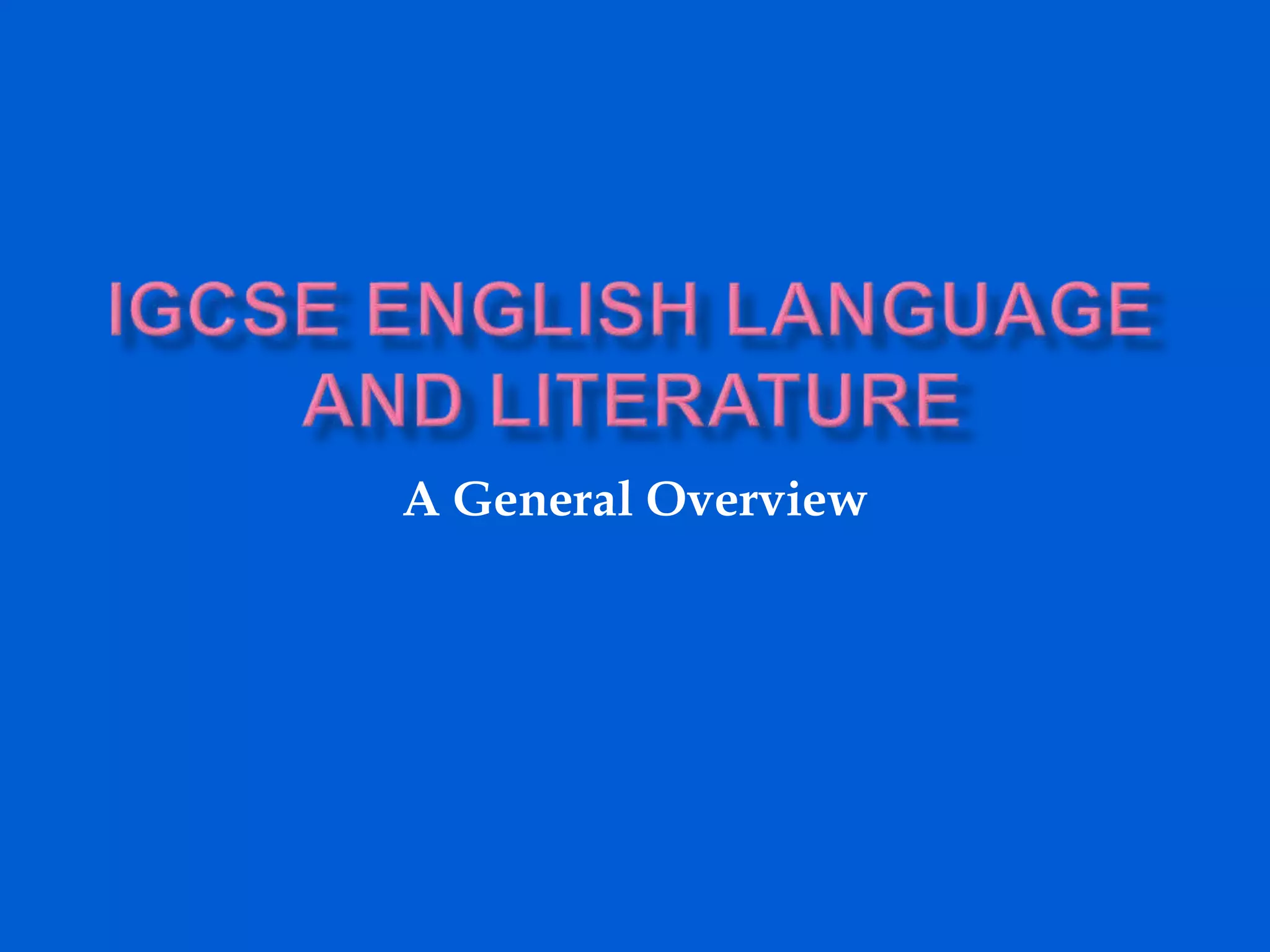 Introduction to IGCSE English Language and Literature 2016 (Cambridge ...