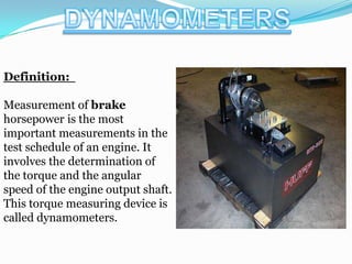 Introduction to Gears & Dynamometers (Theory of Machines) | PPTX