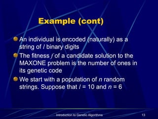 Introduction to Genetic algorithms | PPT