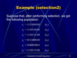Introduction to Genetic algorithms | PPT
