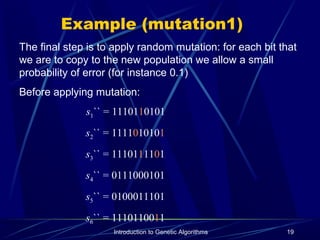 Introduction to Genetic algorithms | PPT