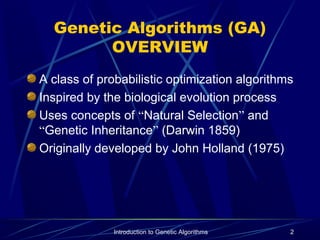 Introduction to Genetic algorithms | PPT