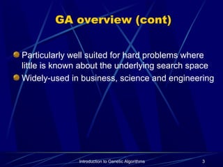 Introduction to Genetic algorithms | PPT