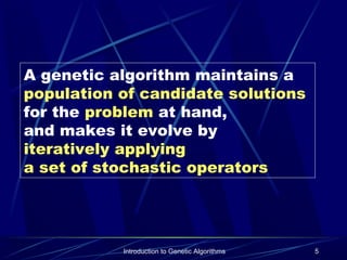Introduction to Genetic algorithms | PPT