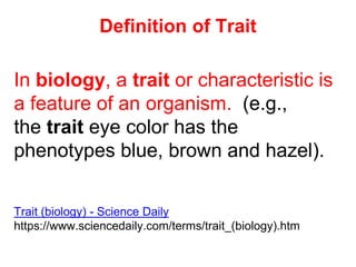 Intro to Mendel and Genetics | PPT