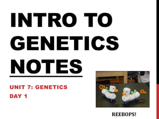 Intro to genetics ppt | PPTX