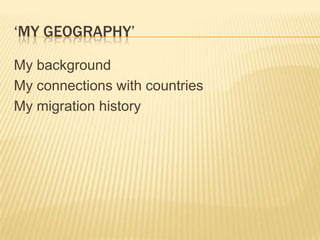 Intro to geography | PPTX