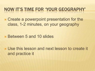 Intro to geography | PPTX