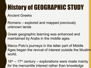 Introduction to Geography - Disciplines and Ideas in Social Sciences | PPTX
