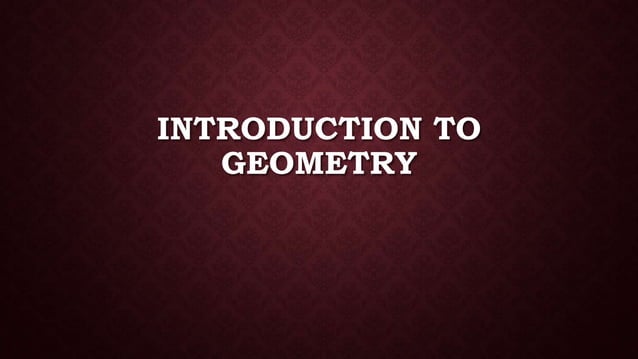 Intro to Geometry | PPT