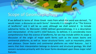 Introduction to Geomorphology | PPT