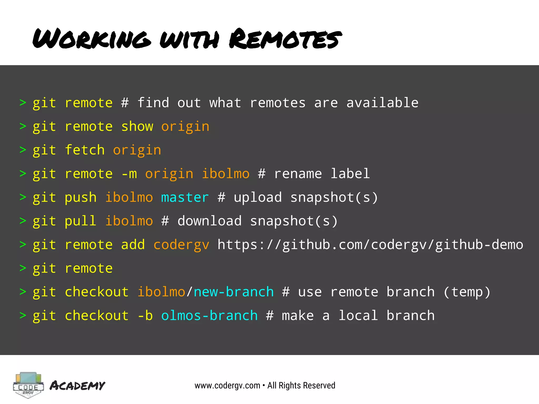 Intro. to Git and Github | PPT
