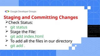 Introduction to Git and GitHub By GDG on Campus Kaba University | PPT