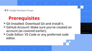 Introduction to Git and GitHub By GDG on Campus Kaba University | PPT