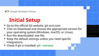 Introduction to Git and GitHub By GDG on Campus Kaba University | PPT
