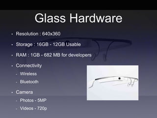 Intro to Google Glass Development with the GDK | PPT