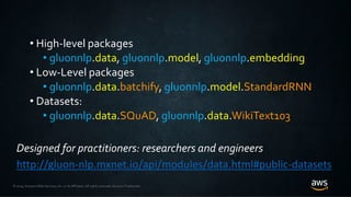 Introduction to GluonNLP | PPT