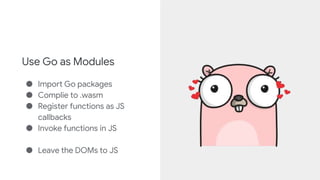 Intro to go web assembly | PPT