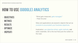 Introduction to Google Analytics | PDF