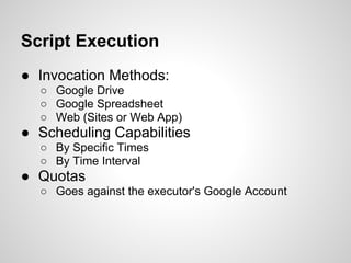 Intro to Google Apps Script | PDF | Internet | Computing