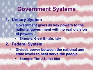 Intro to government | PPT