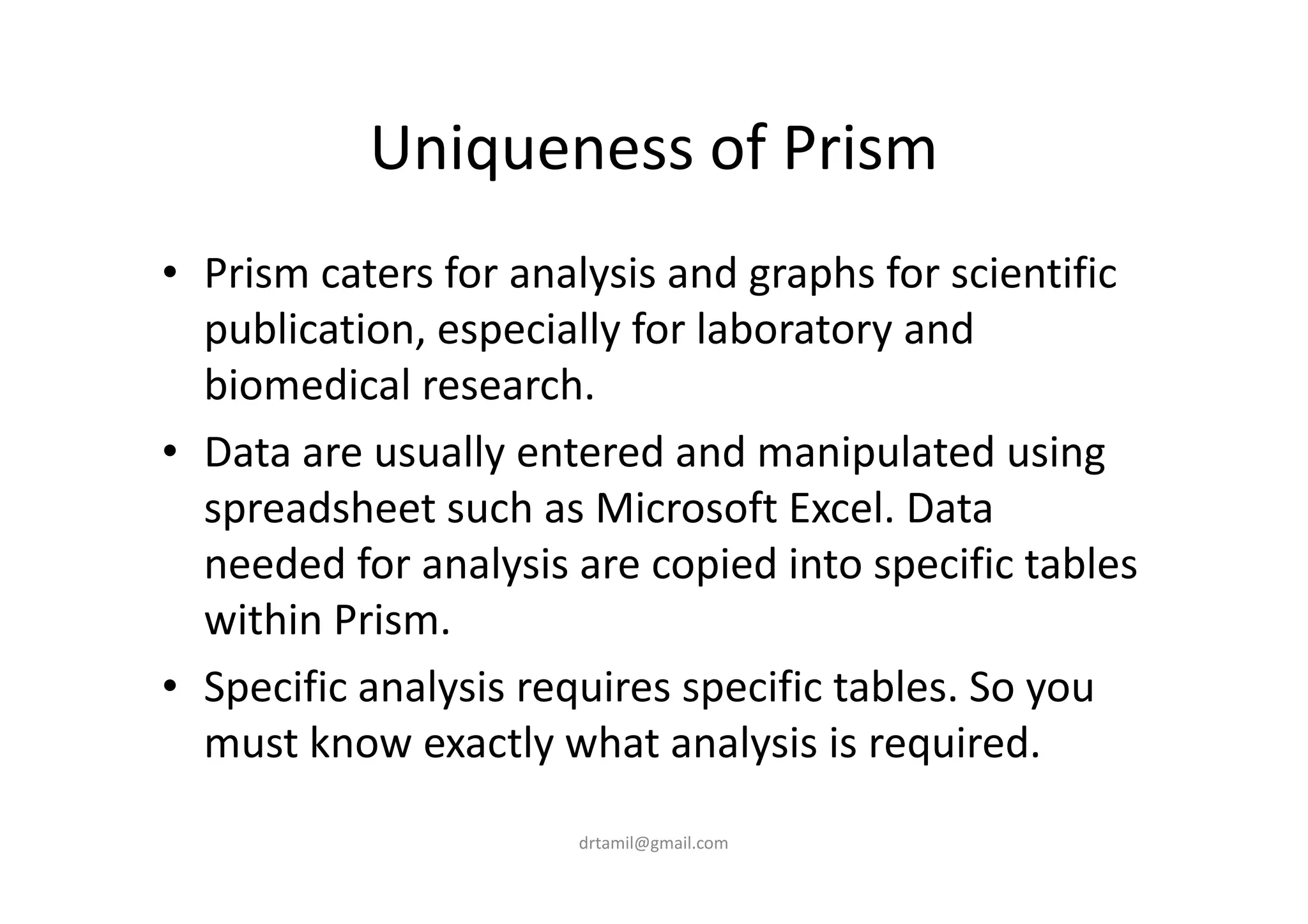 Introduction to Statistical Analysis Using Graphpad Prism 6 | PDF