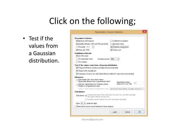 Introduction to Statistical Analysis Using Graphpad Prism 6 | PDF