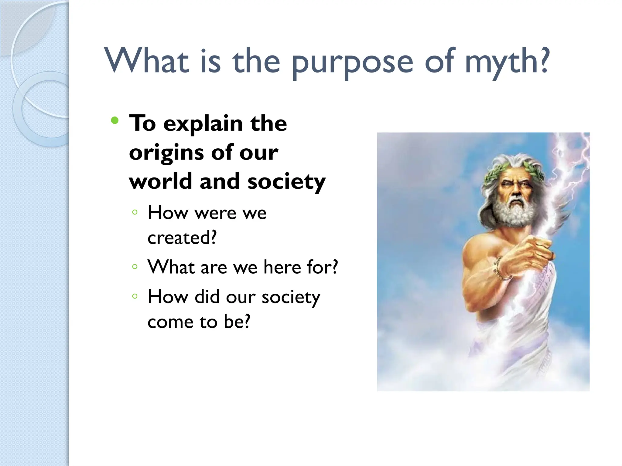 Intro to Greek Mythology Gods and Geneology | PPTX