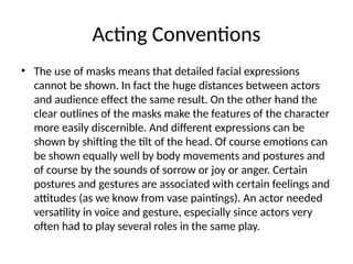 Introduction to Greek theatre conventions | PPTX