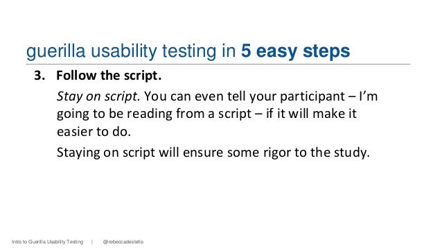 Intro to guerilla usability testing