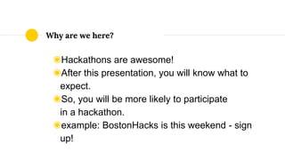 Intro to Hackathons 101 | PPTX | Web Development | Internet