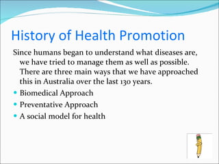 Intro to health promotion | PPT