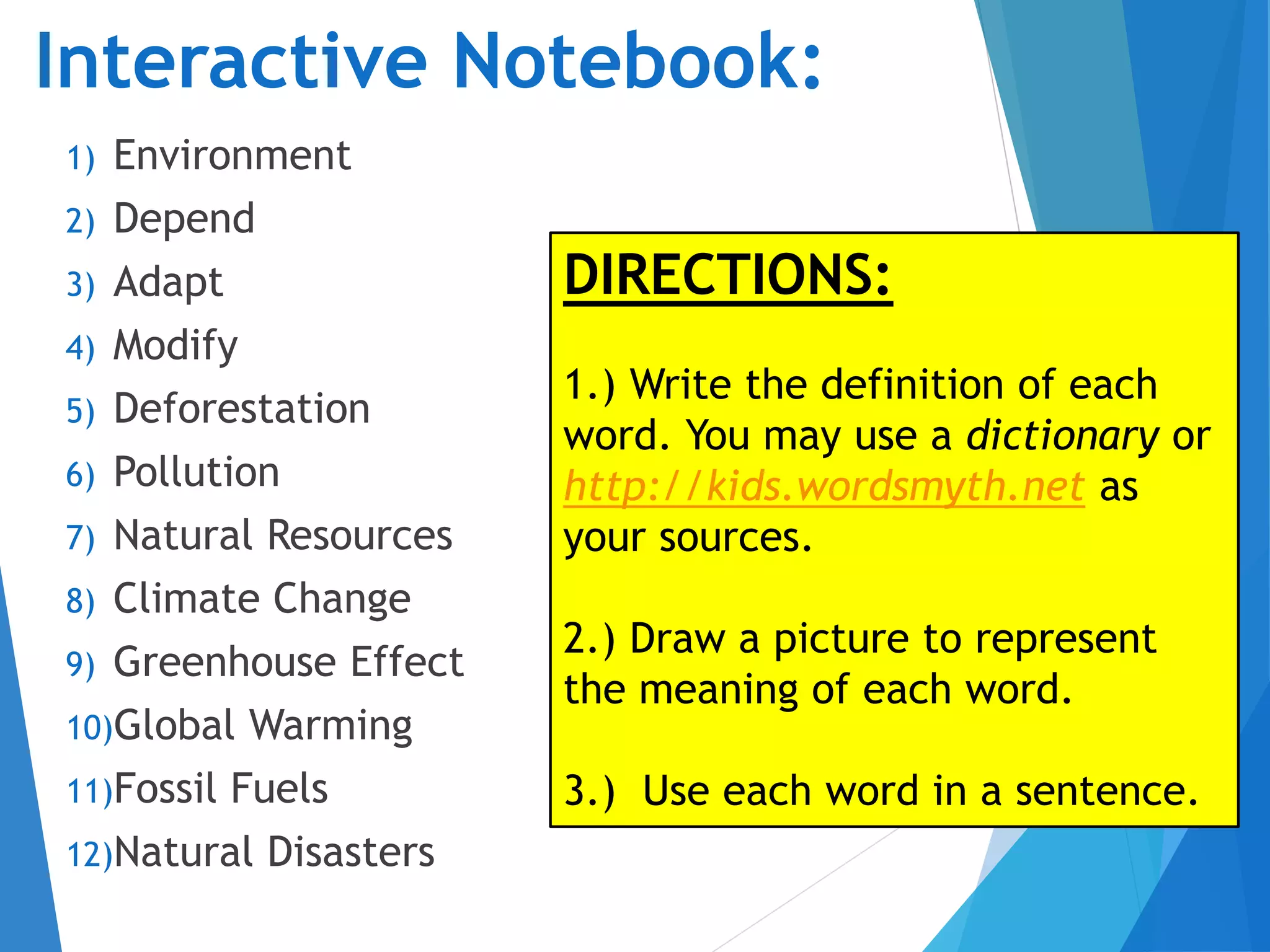 HEI Vocabulary Words | PPT