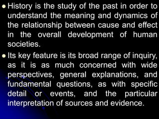 History: An Introdction | PPT