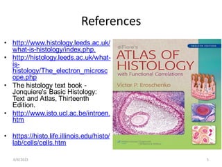 INTRO TO HISTOlogy slides share to be seen | PDF