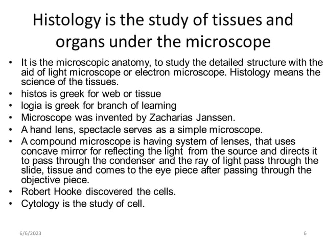 Intro To Histology Slides Share To Be Seen Ppt Free Download
