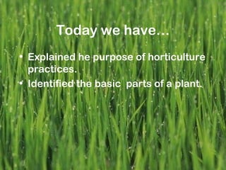 Intro to horticulture | PPT