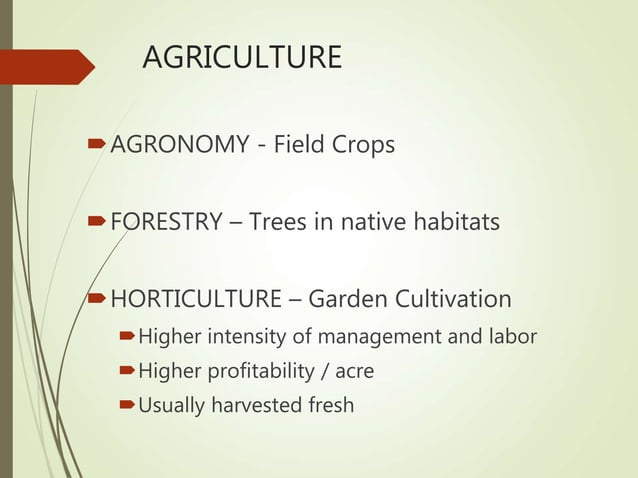 Intro to horticulture | PPT